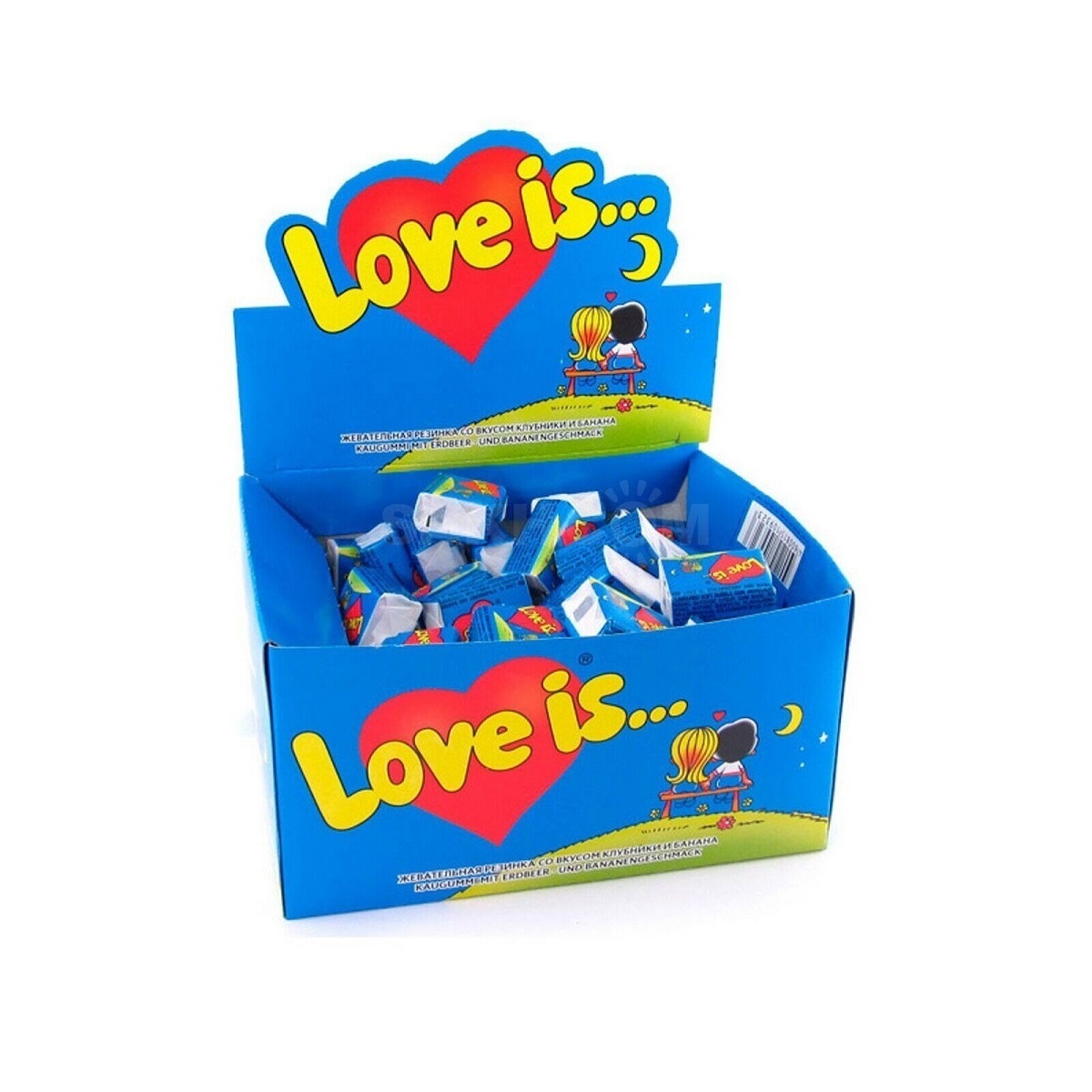 Chewing gum „Love is...“ 100 vnt. | Gifts with flowers | GintarėsGėlės