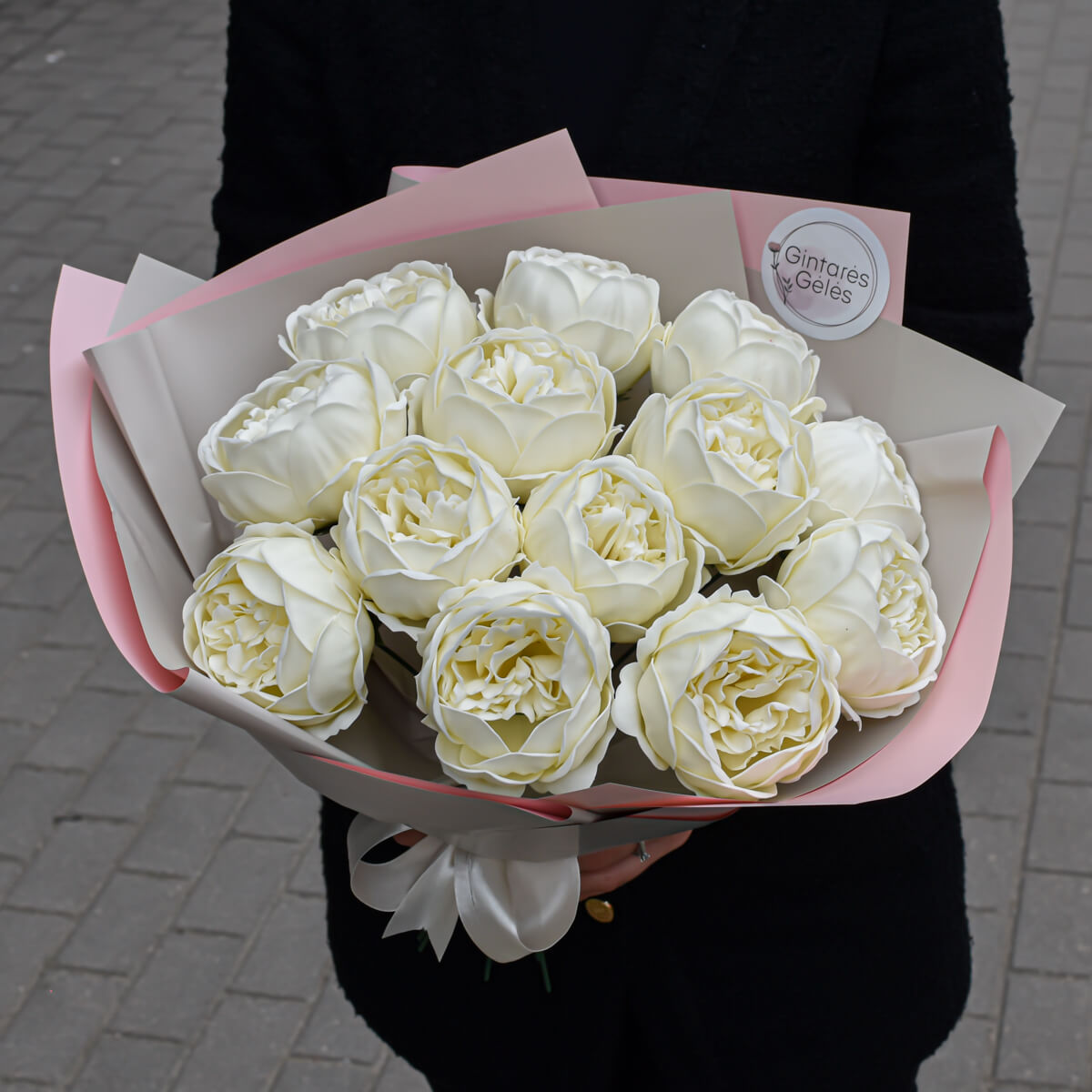 Muilo gėlės „Kreminiai bijūnai“ | Kvepiančios gėlės | GintarėsGėlės