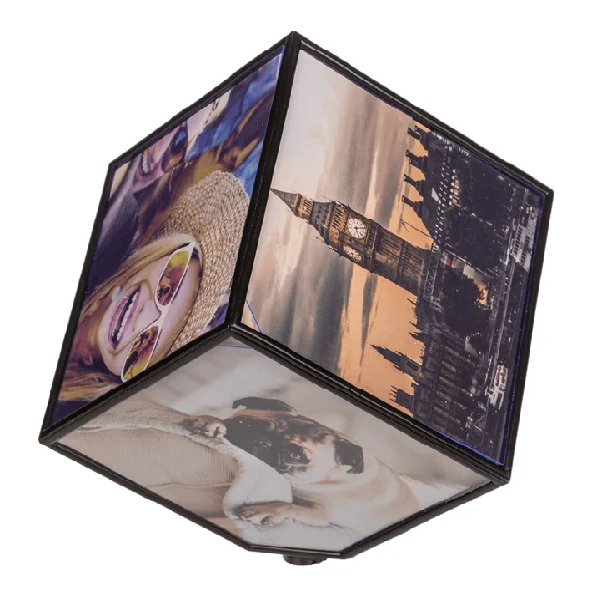 Rotating Cube photo frame | Gifts | Gintarės Gėlės