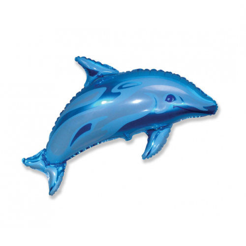Folinis helio balionas „Mėlynas delfinas“ - gintaresgeles.lt