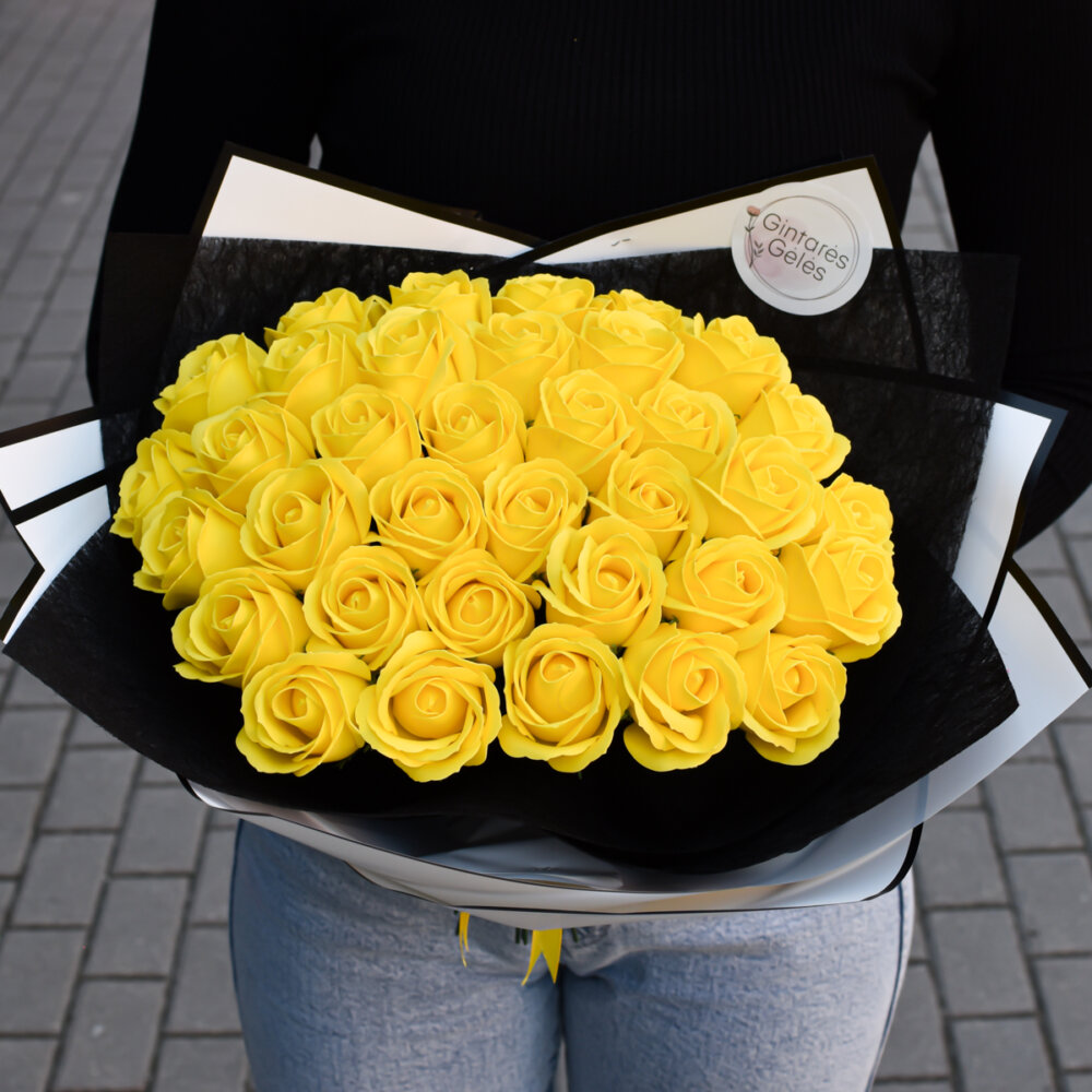 Muilo gėlės „Geltonos mažos rožės“ | Kvepiančios gėlės | Gintarės Gėlės