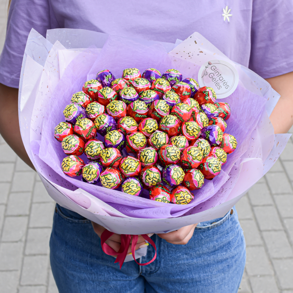 Saldainių puokštė „Ledinukai“ | Valgomos puokštės | Gintarės Gėlės