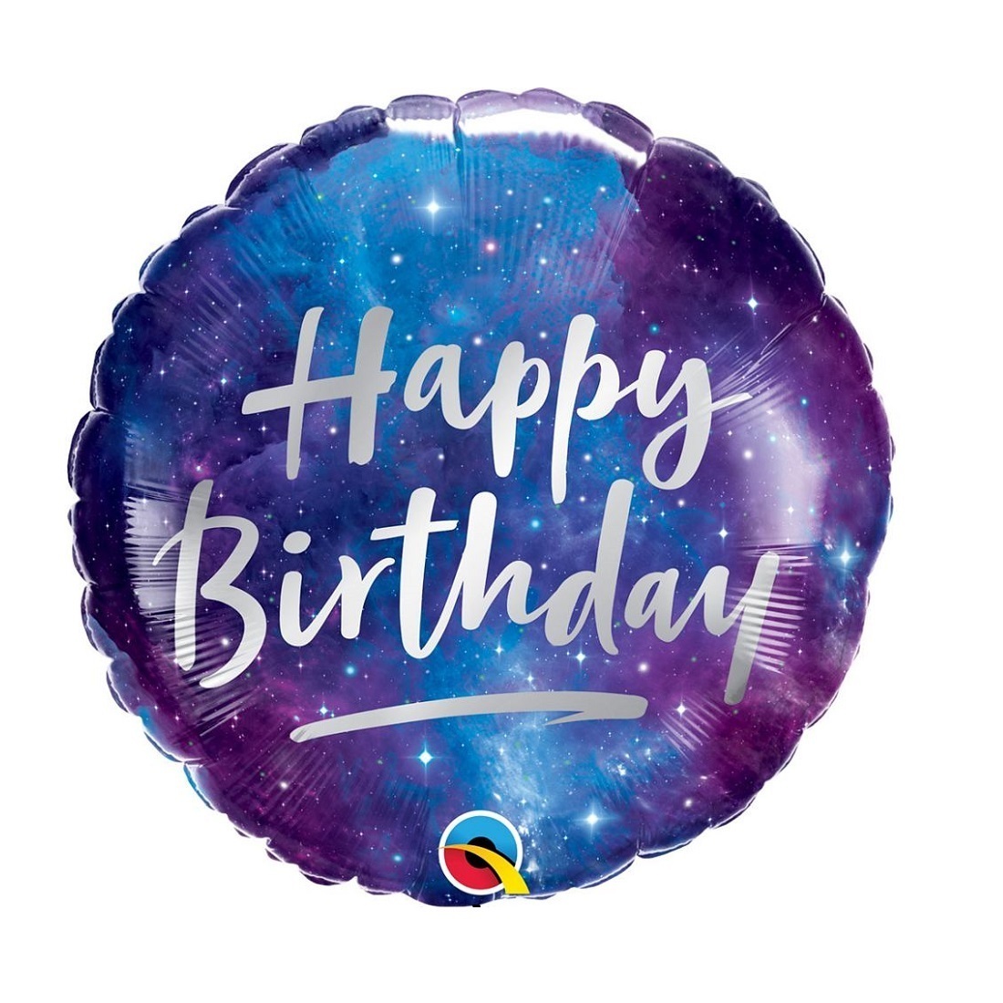 Mėlynas folinis helio balionas „Happy Birthday“ | Gintarės Gėlės